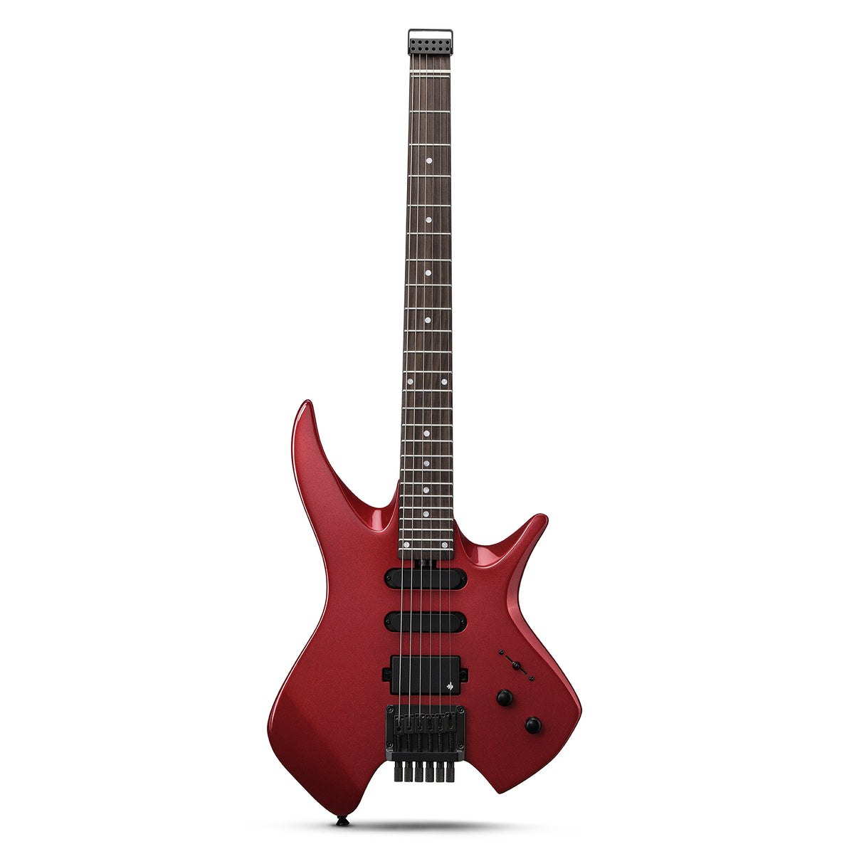 Donner HLX-500 Headless Electric Guitar Metallic Red