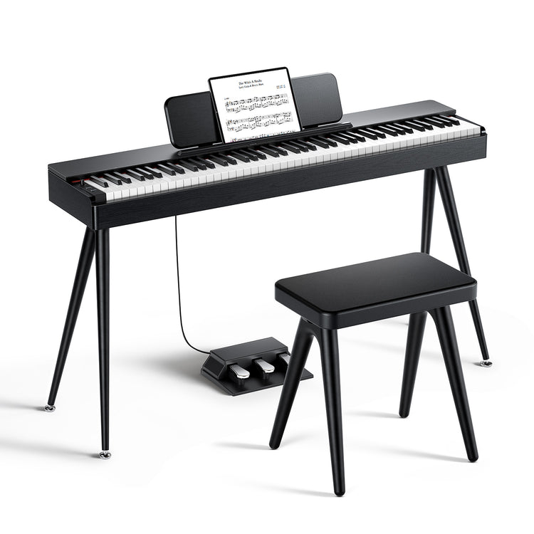 Donner DEP-1S Digital Piano 88 Key, Bluetooth, Stand & Pedal for Beginners
