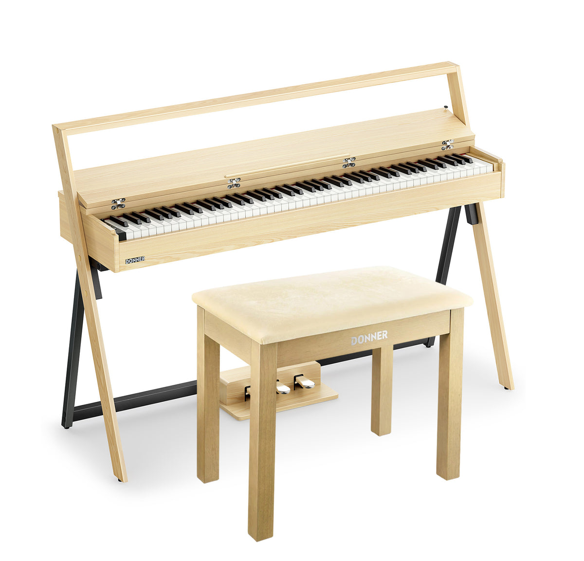 Donner OURA R300 Home Digital Piano, 88 Key Weighted Keyboard ...